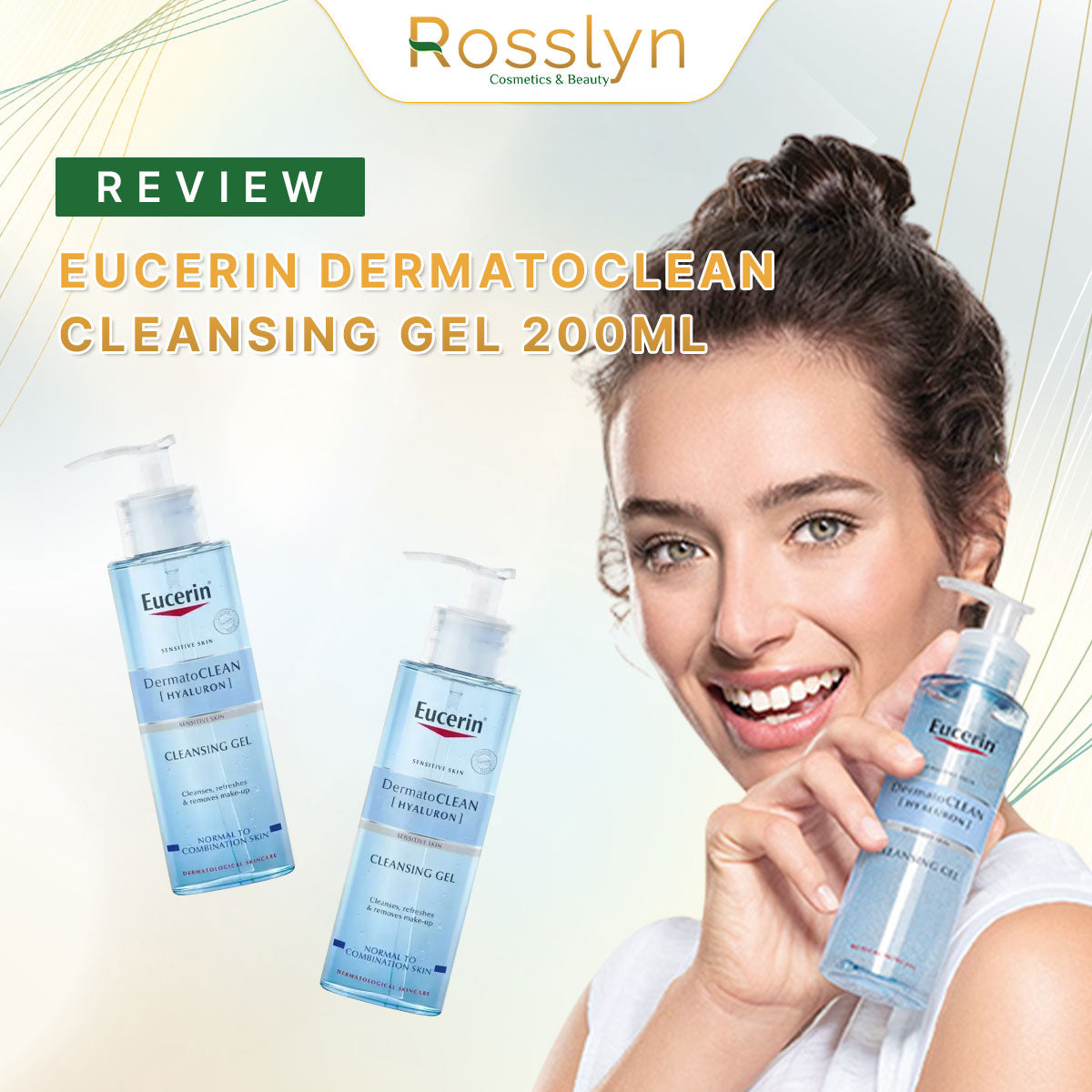 Review Gel Rửa Mặt Eucerin DermatoCLEAN Cleansing Gel 200ml – Rosslyn